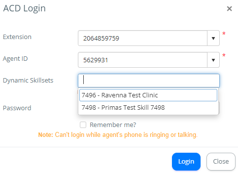 How to config Dynamic Agent Queue Skilling for Avaya Agent Login. - Primas CX User Guide ...
